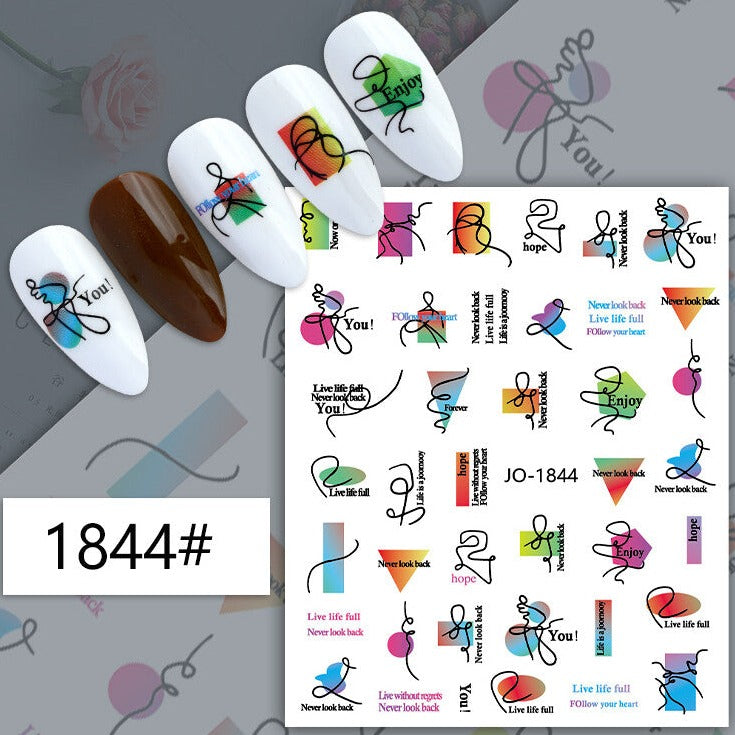 Nail Sticker - 1844 - Word – Madz Nail & Beauty