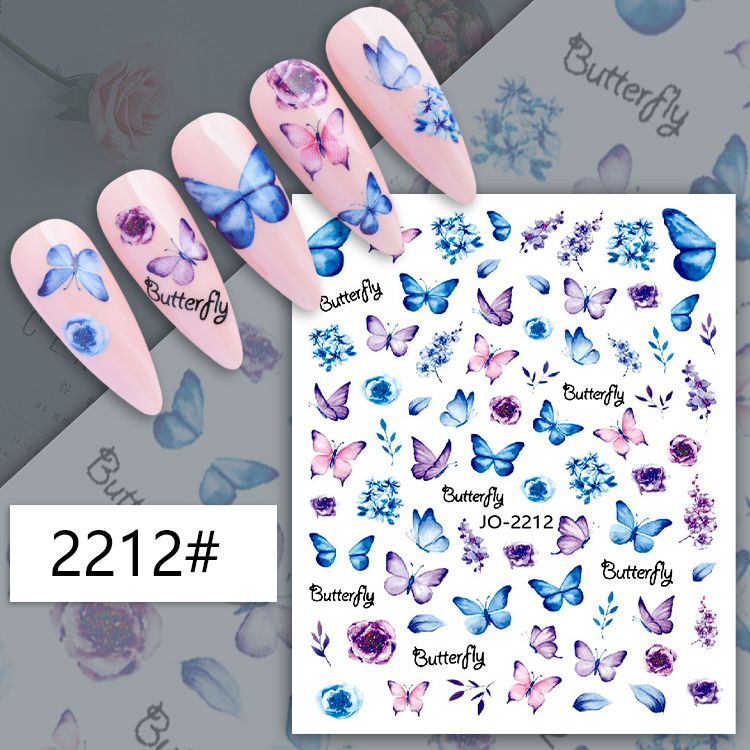 Nail Sticker - JO-2212 - Butterfly – Madz Nail & Beauty