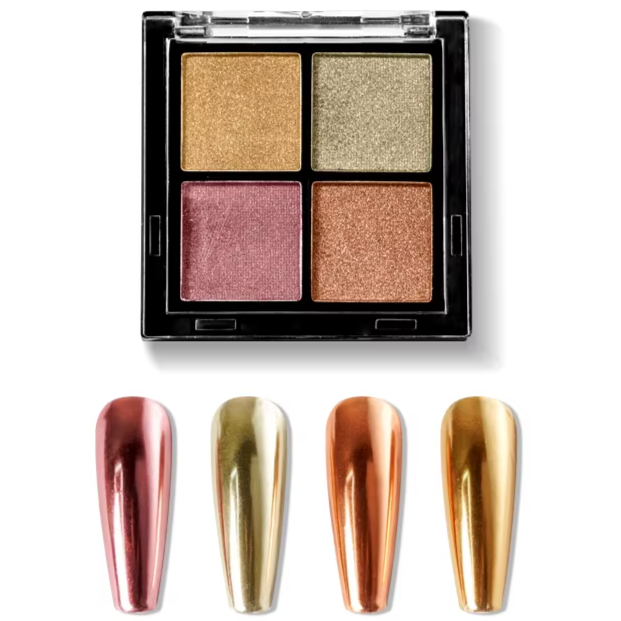 Solid Magic Mirror Chrome Powder 4 Colours Set 02 Madz Nail And Beauty