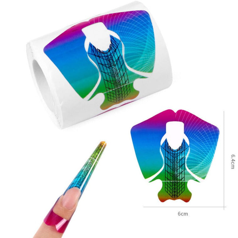 Nail Forms Tip Sculpting Guide Stickers - QZ20 - 500pcs Roll – Madz ...