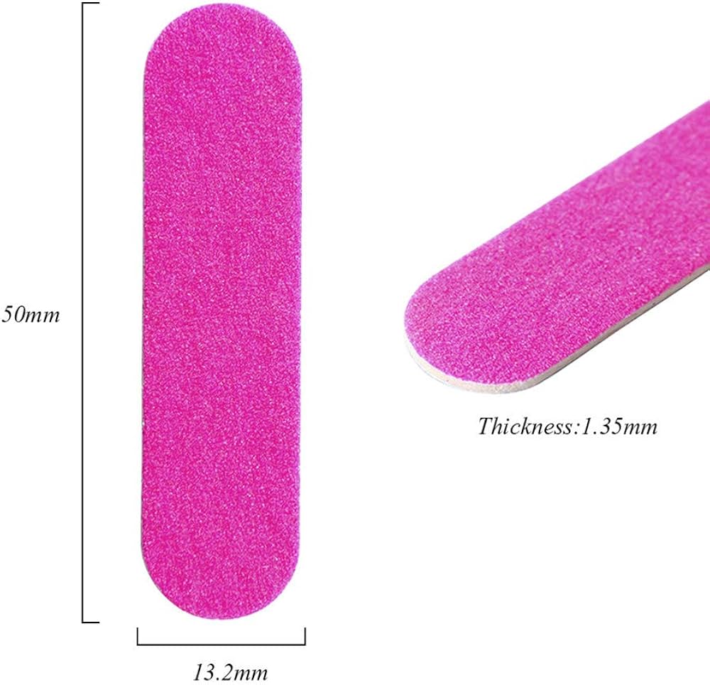 Mini Nail File - 5cm x 1.3cm - 100pcs - Pink & Blue – Madz Nail & Beauty