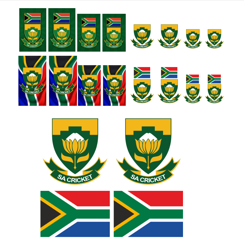 South Africa Cricket - Nails & Face Water Decals – Madz Nail & Beauty