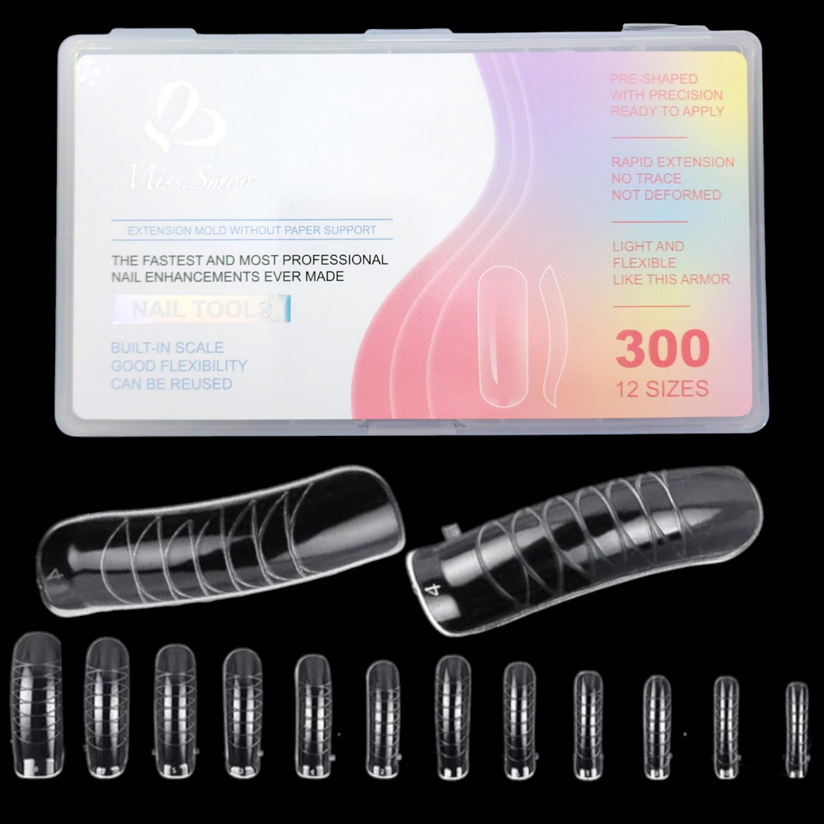Nail Extension Re-Usable Dual Form/Mould - 300pcs - Square – Madz Nail ...