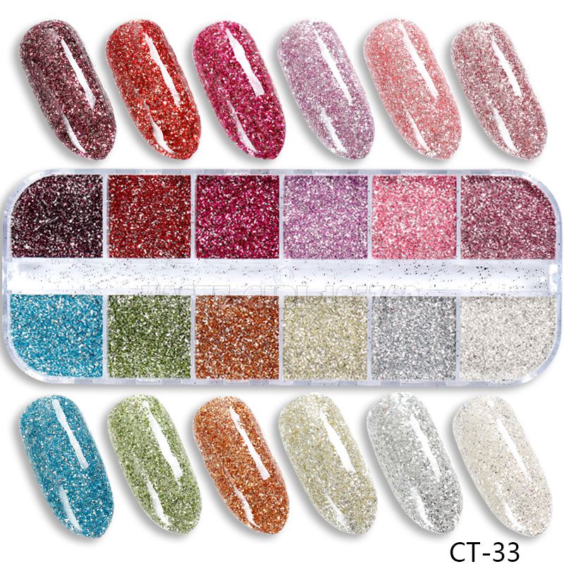 Star Powder Glitter 12 Grid Box Madz Nail And Beauty